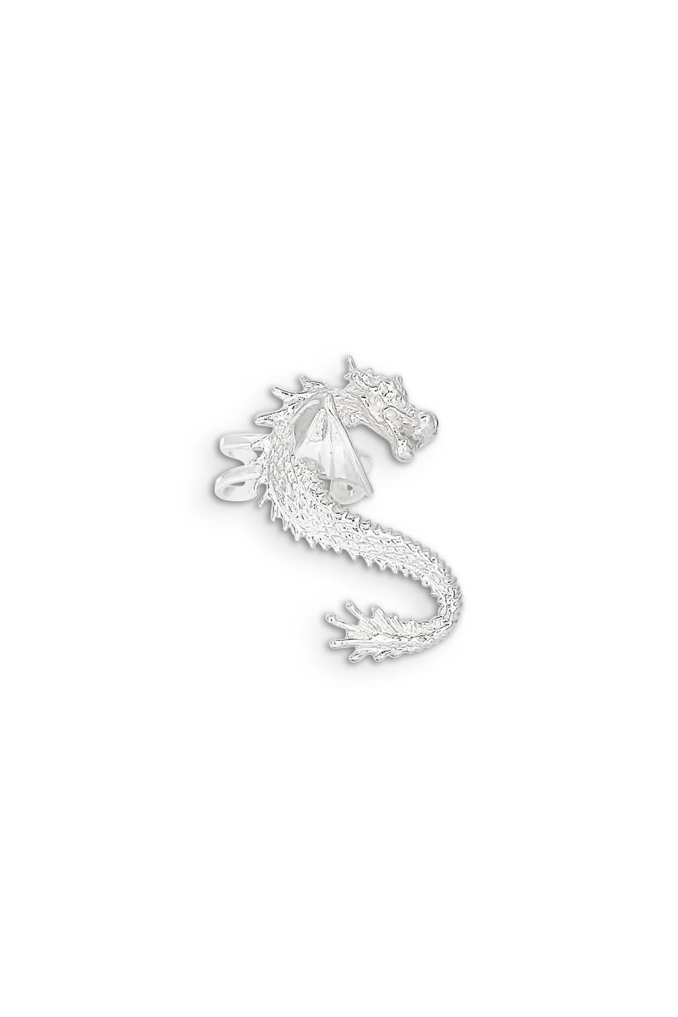 Dragon Ear Cuff – Sterling Silver Fantasy Jewelry for Right Ear