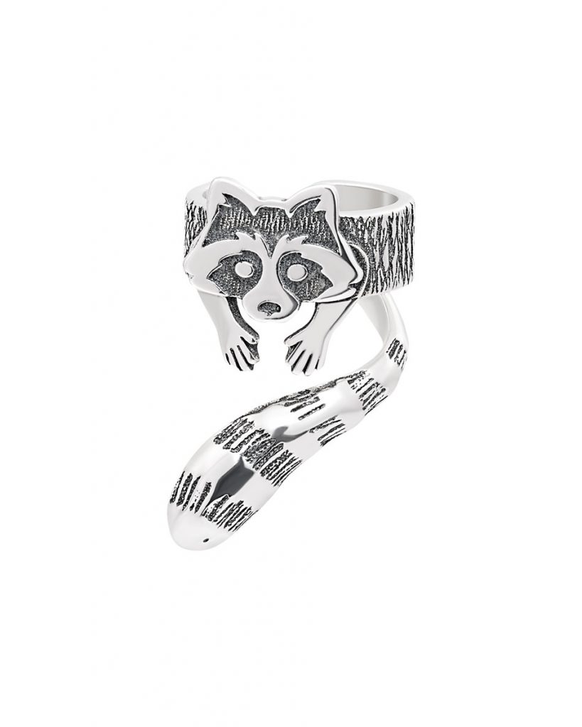 Raccoon Ear Cuff – Sterling Silver Animal Earring, No Piercing