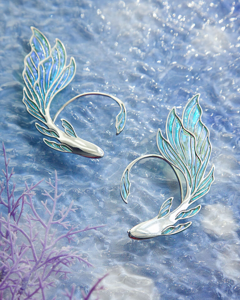 Silver Fish Ear Cuff – Sterling Silver Mermaid Earring