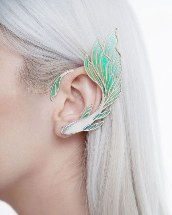Silver Fish Ear Cuff – Sterling Silver Mermaid Earring
