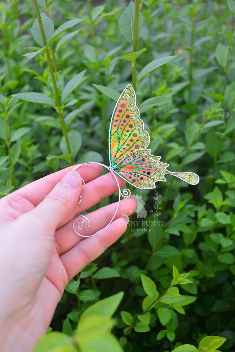 Step into sophistication with Green butterfly ear cuff - ear cuff, ear ...